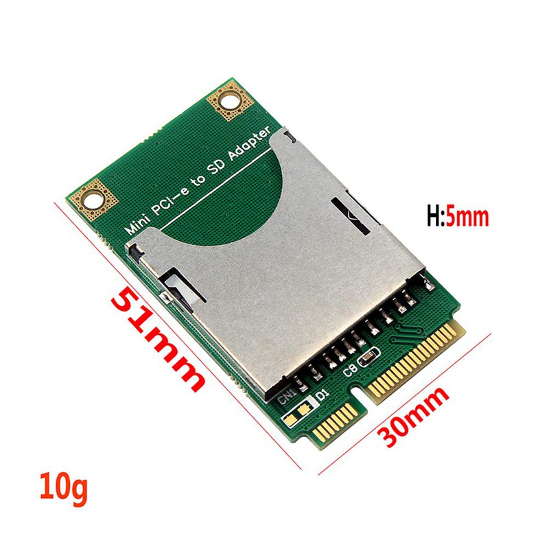 PCI-E Interface Port Adapter Mini PCI Express SSD SD Card Converter ...