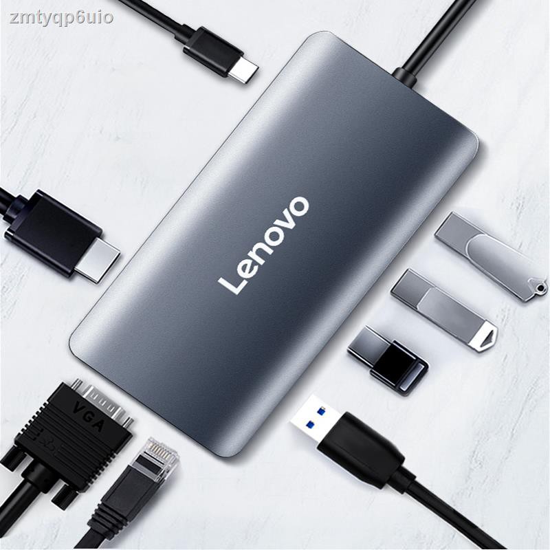 ™โน้ตบุ๊กส่วนขยายของสถานีเชื่อมต่อ Lenovo Type-C ตัวแยก USB-C HUB ...