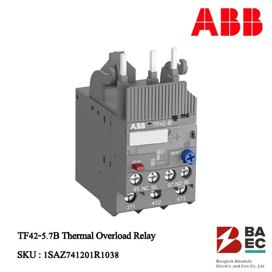 ABB TF42-5.7 Thermal Overload Relay | Shopee Thailand