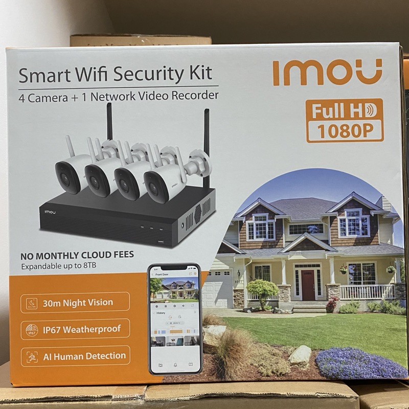 IMOU Wifi Kit ชุดกล้องวงจรปิดไร้สาย NVR 8CH + Bullet 2C 4 ตัว IMOU ...