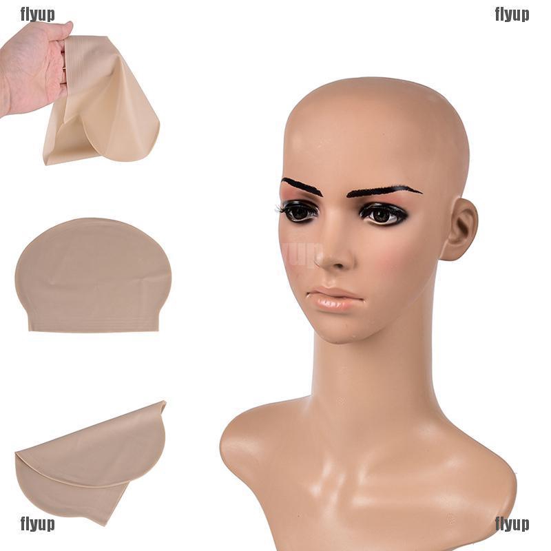 Fake Latex Flesh Skin Unisex Bald Head Wig Cap Rubber Skinhead Costume ...