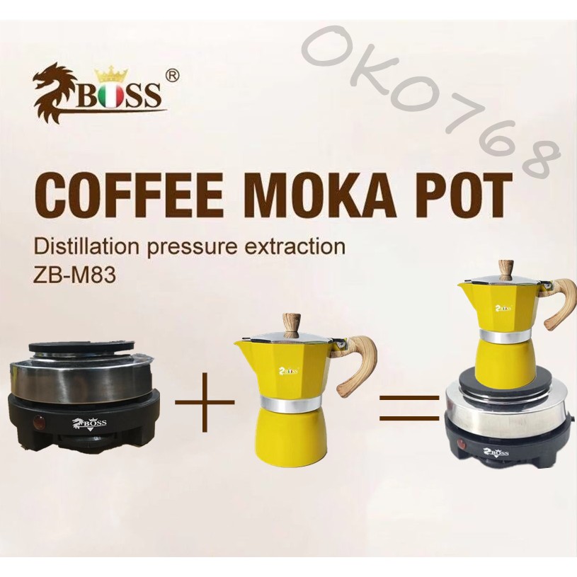 โปรโมชั่น Moka pot Set ในราคาเพียง 680บาท ได้ยกเซตทั้งเตาไฟฟ้า และกามอค ...