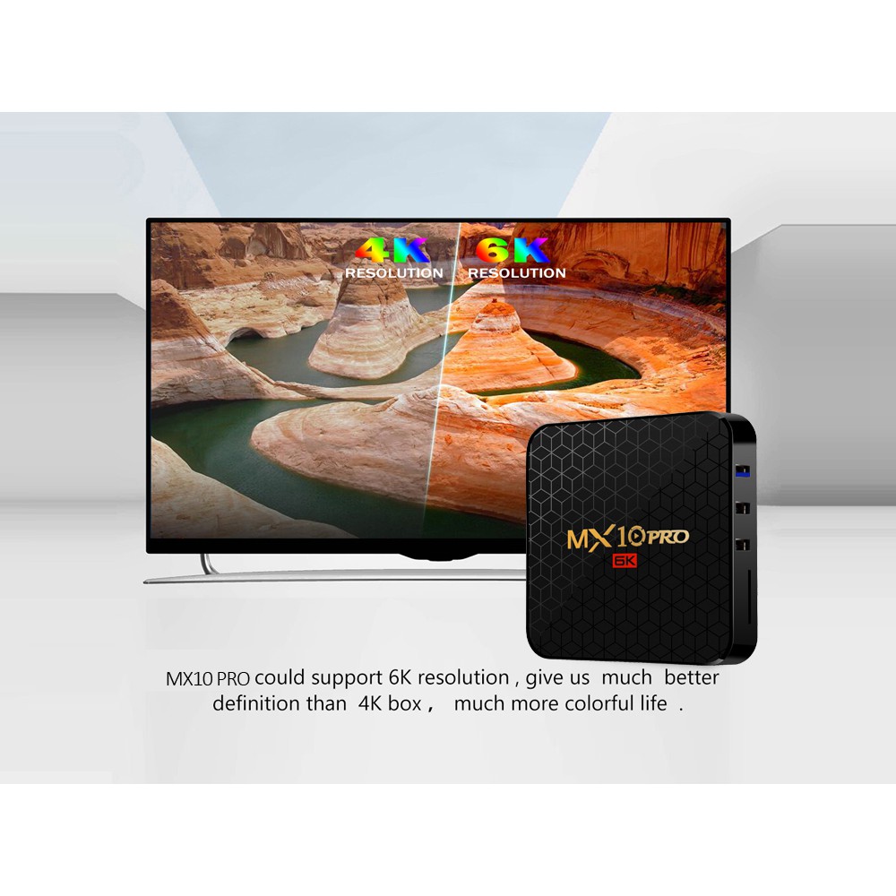 กล่อง Android MX10 Pro 6K TV Box Android 9.0 AllWinner H6 / 2.4G WiFi ...