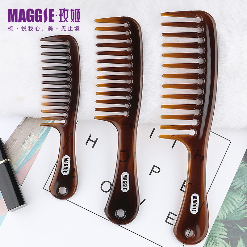 หวีTransarent Hollow Mesh Comb Wet Dry Women Scal Massage Comb Hair ...