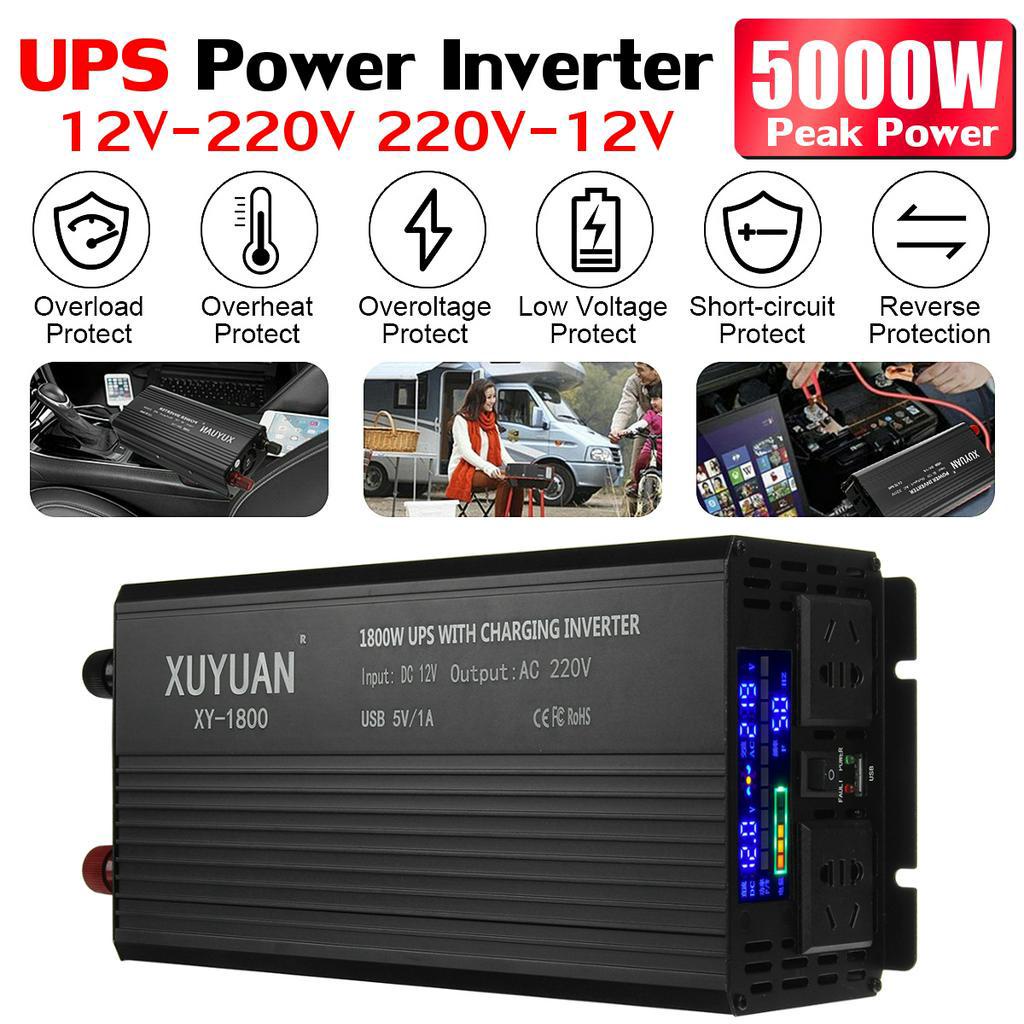 5000W Max DC 12V to AC 220V UPS Pure Sine Wave Power Inverter For Car ...