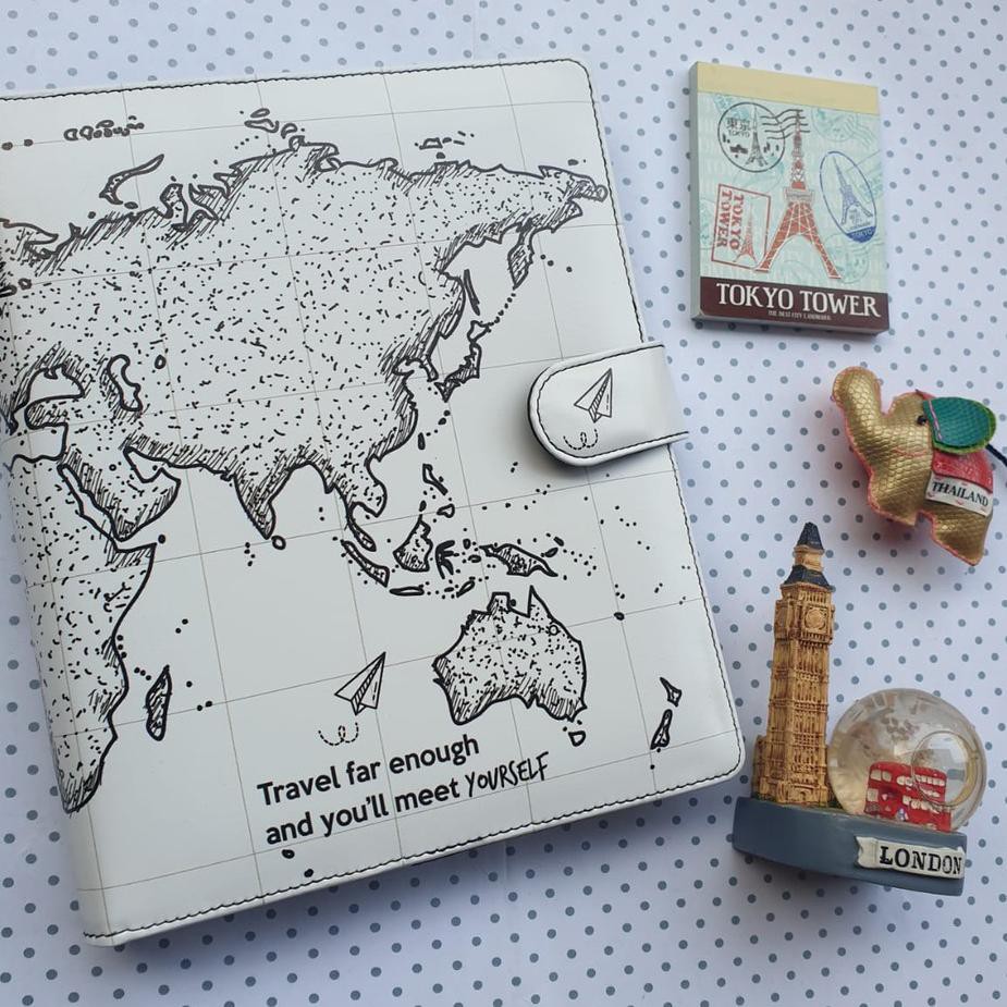 The Best. Binder Printing World Map A5 B5 20 26 อุปกรณ์เครื่องเขียนแหวน ...