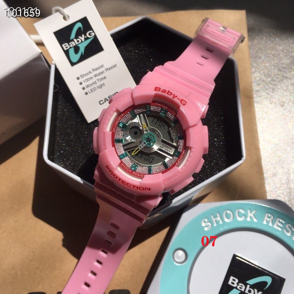 100 Casio นาฬิกาผู้หญิง Cherry Blossom สีชมพูโรแมนติกหญิงดู BABY-G ...
