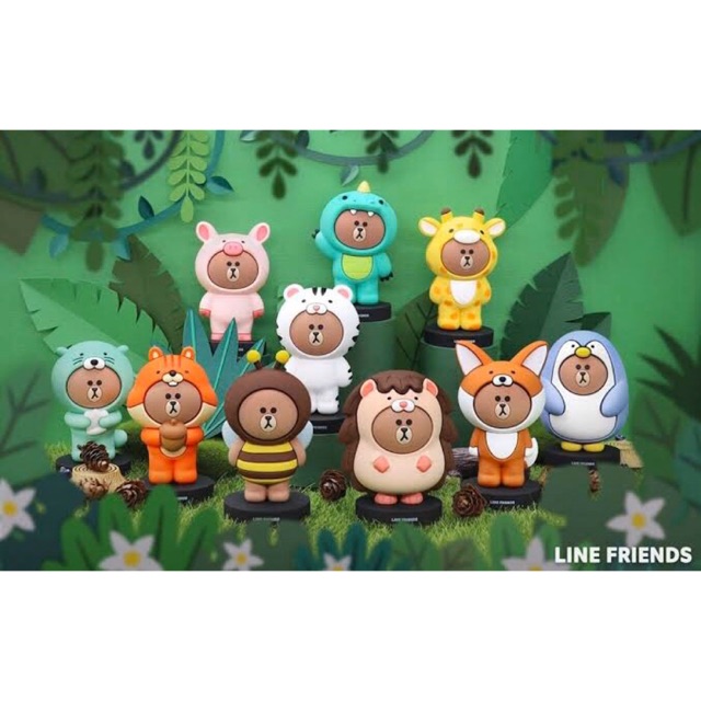 LINE FRIENDS Jungle Brown (ขายยกกล่อง) | Shopee Thailand