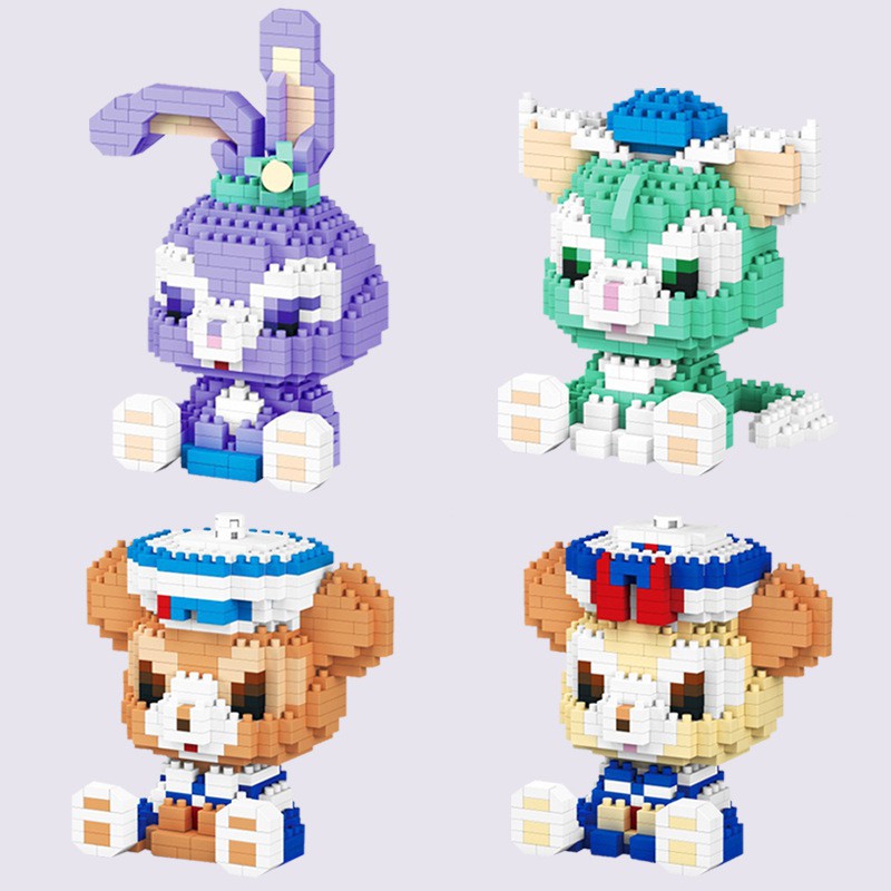 การก่อสร้างตึก：ets Animals Cute Cartoon Rabbit Model Building Bricks ...