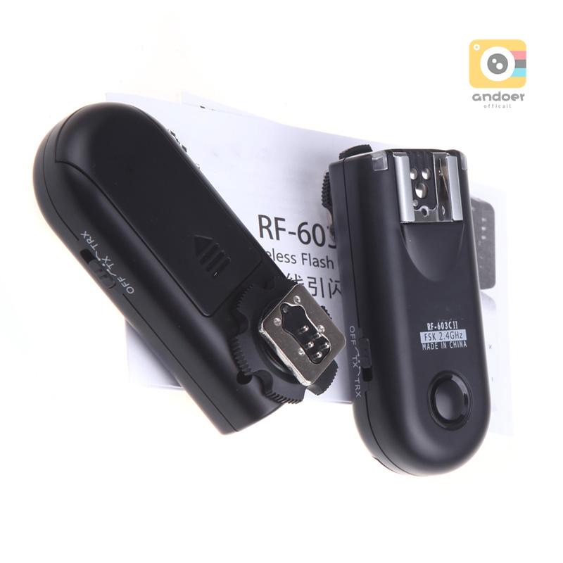Rf-603c II รีโมตแฟลชทริกเกอร์ไร้สาย C3 แบบเปลี่ยน สําหรับ Canon 5D 1D ...