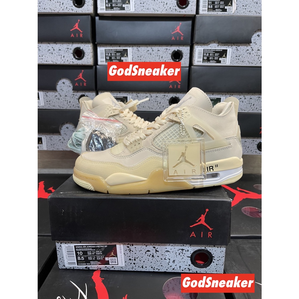พร้อมส่ง Air Jordan 4 Off-White Sail Size 37 - 47 H12 - godsneakerv1 ...