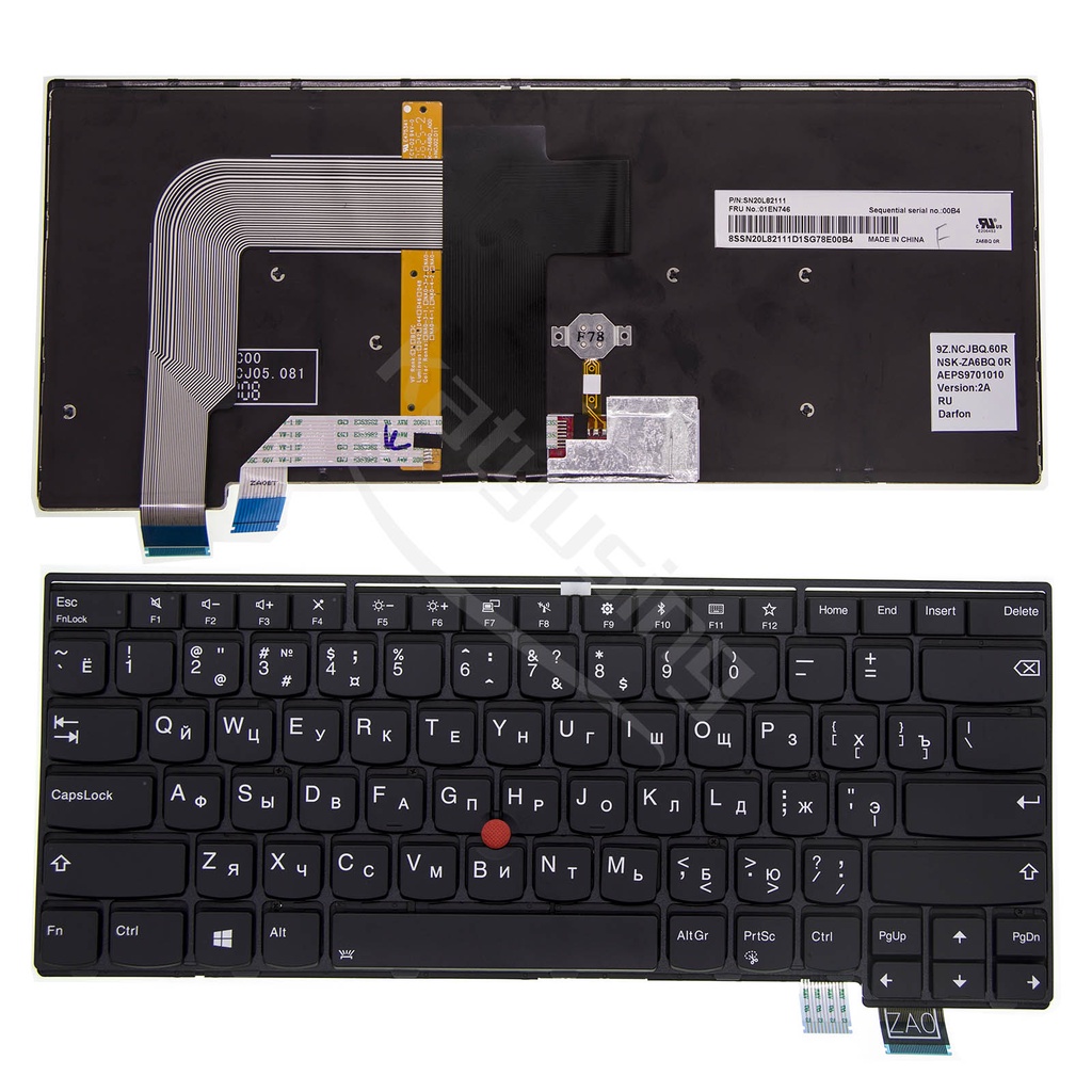 แป้นพิมพ์คอมพิวเตอร์ Brand New US Russian Keyboard for Lenovo ThinkPad ...