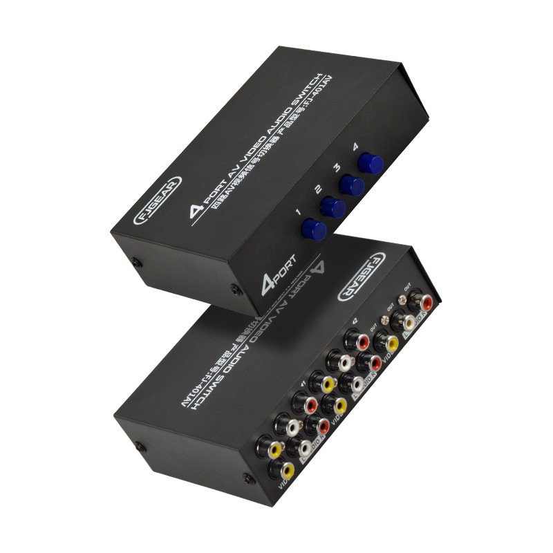 【Readdy in stock】4-Way AV Switch RCA Switcher 4 in 1 Out Composite ...