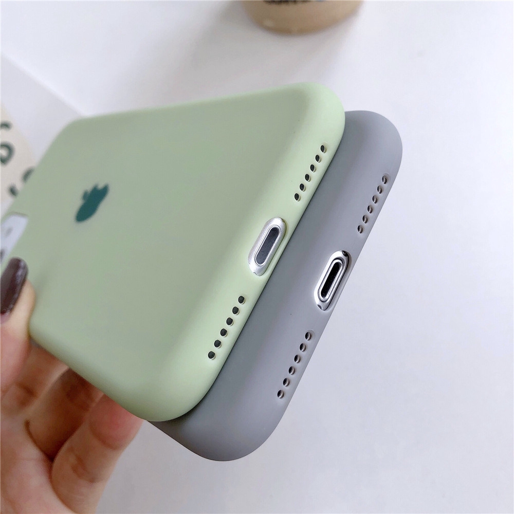 เคสโทรศัพท์มือถือ สีพื้น ลายโลโก้ สําหรับ Iphone11 8Plus Se2 7plus 11promax 6splus Xsmax Xr 6-10 ...