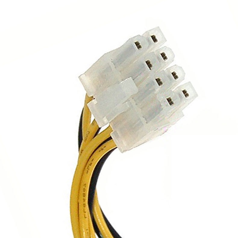 ☂ ☞4 Pin Male to 8 Pin CPU Power Supply Adapter Converter ATX Cable 12V ...