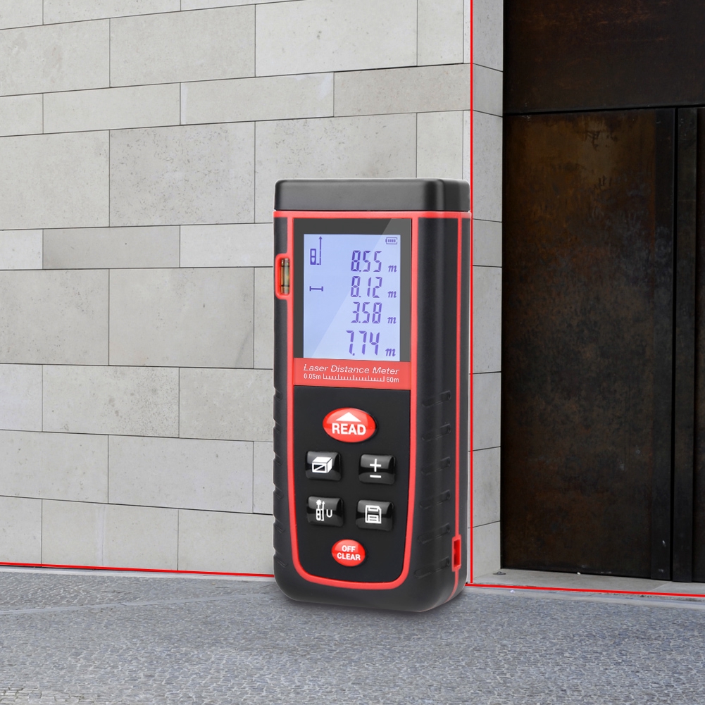 rz-s Display Tool Distance 60M Meter Laser Distance LCD Range Finder ...