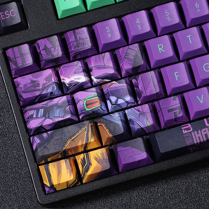EVANGELION-01 Keycap Cherry Profile EVA Theme Anime PBT Dye Sublimation ...