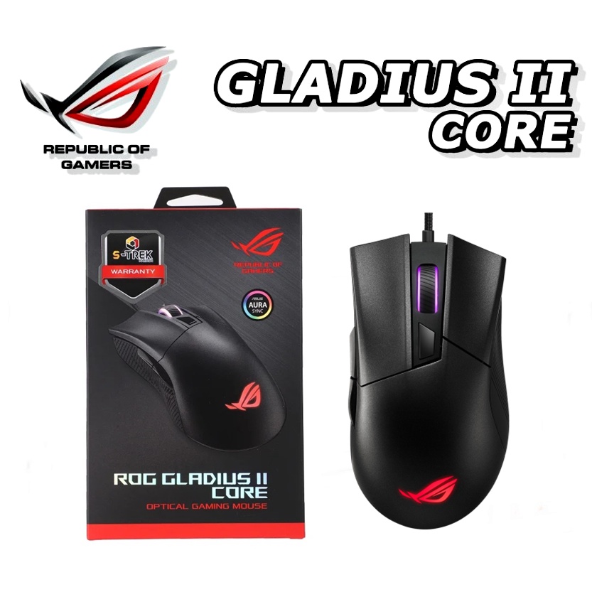 เม้าส์เกมมิ่ง ASUS ROG GLADIUS II CORE GAMING MOUSE 2y | Shopee Thailand