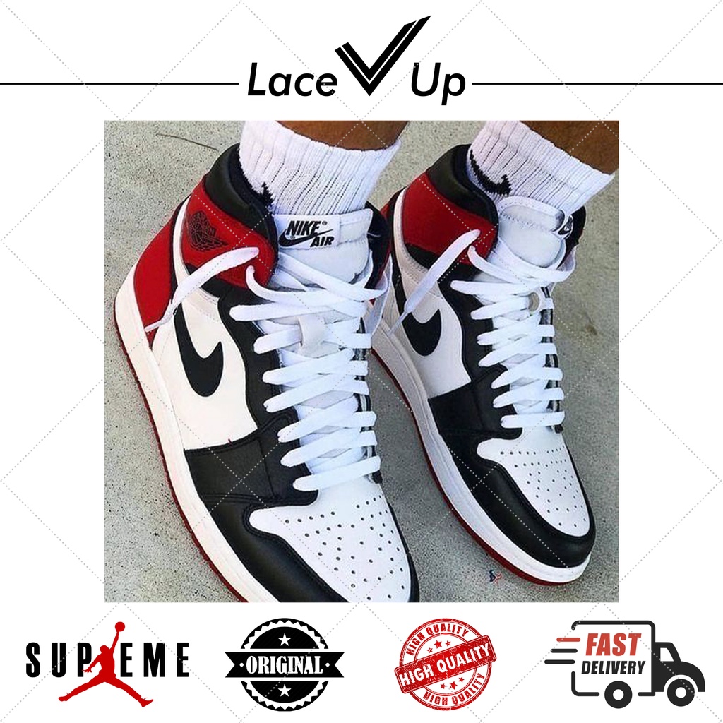 Aj AF-1 Dunk เชือกผูกรองเท้า ส้นแบน สีขาว สไตล์คลาสสิก (สีขาว) - laceupshoelaces8q.th - ThaiPick