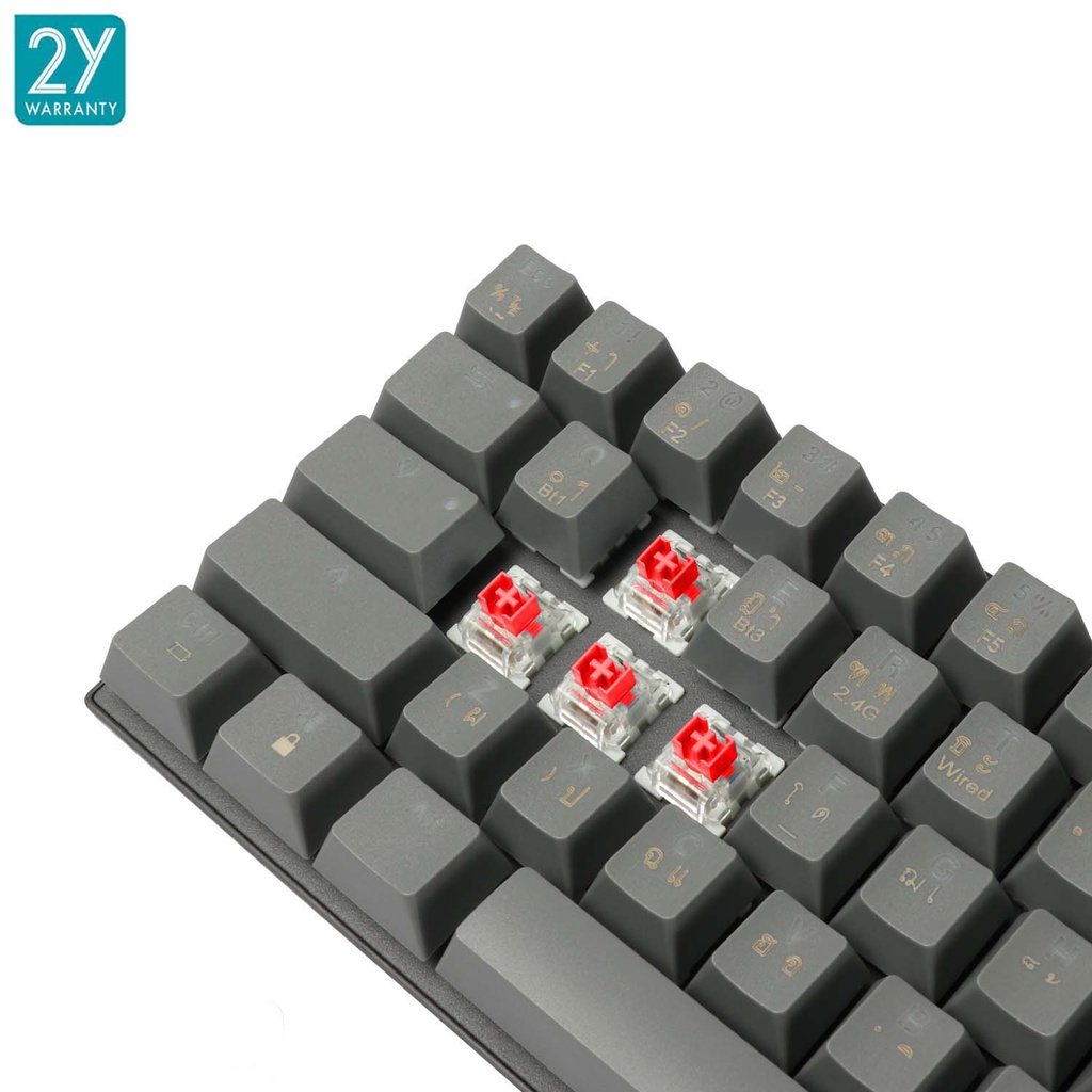 452.KEYBOARD TSUNAMI MK68 PRO PK-RED SWITCH MACHANICAL GAMING TYPE-C ...