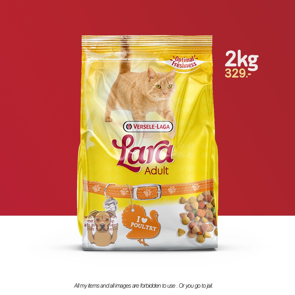 Lara Cat ลาร่า อาหารแมวโปรตีนสูง Food Turkey Chicken Sterilized indoor ...