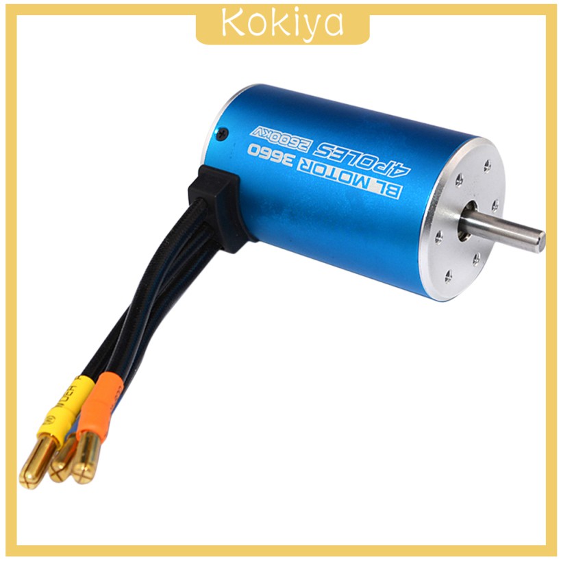 4 Pole 3660 3300KV มอเตอร์กันน้ํา Brushless สําหรับ 1:10 รถไต่หินบังคับ ...