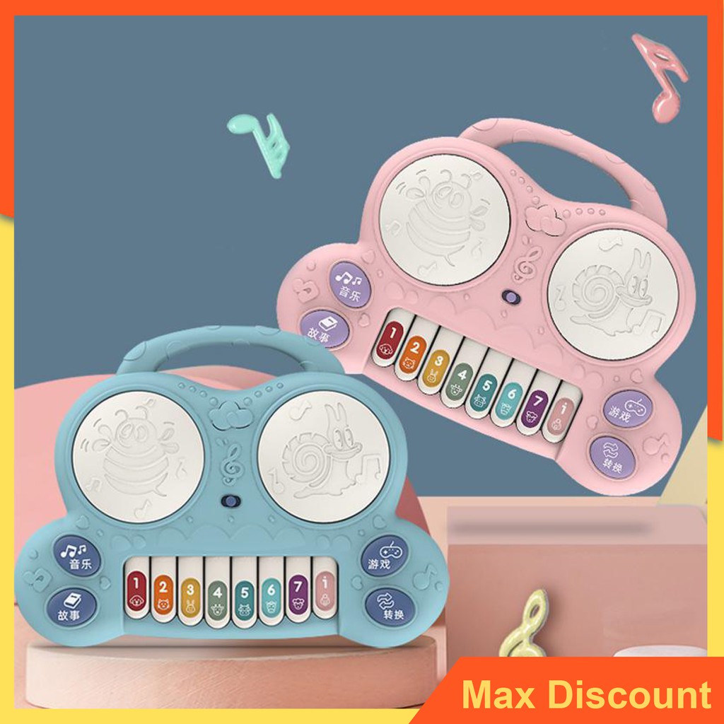 7 in 1 Musical Toys for Toddlers Electronic Piano Xylophone Drum Toys ...