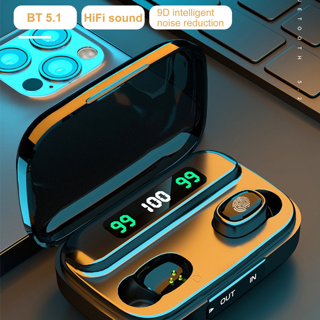 Tws หูฟังไร้สาย Bt 5 . 1 9 D Stereo พร้อมหน้าจอแสดงผล Led - bx9cll247a ...