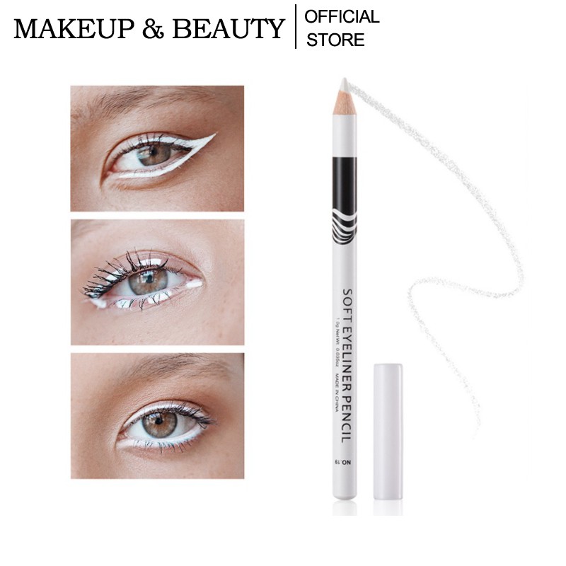 ️White Eyeliner Pencil Lasting Soft Gel Eyeliner Pencil Waterproof ...