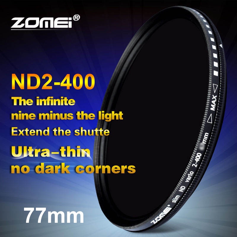 Zomei 77mm Fader Variable ND Filter Adjustable ND2 to ND400 ND2 400 ...