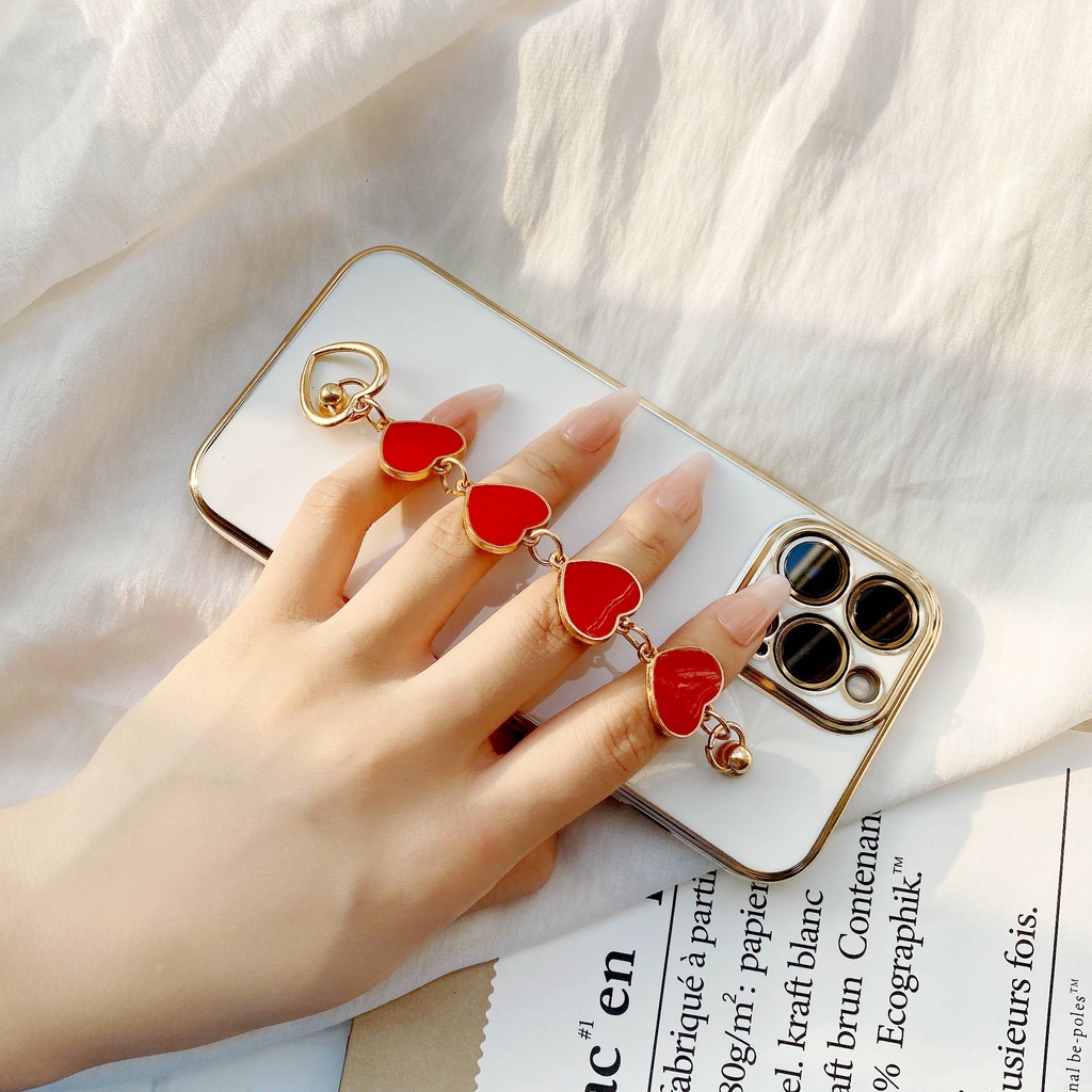 Infinix Smart 4 5 6 HD Zero X Neo Pro 5G สำหรับ Case Red Love Heart Bracelet เคส เคสโทรศัพท์ เคส ...