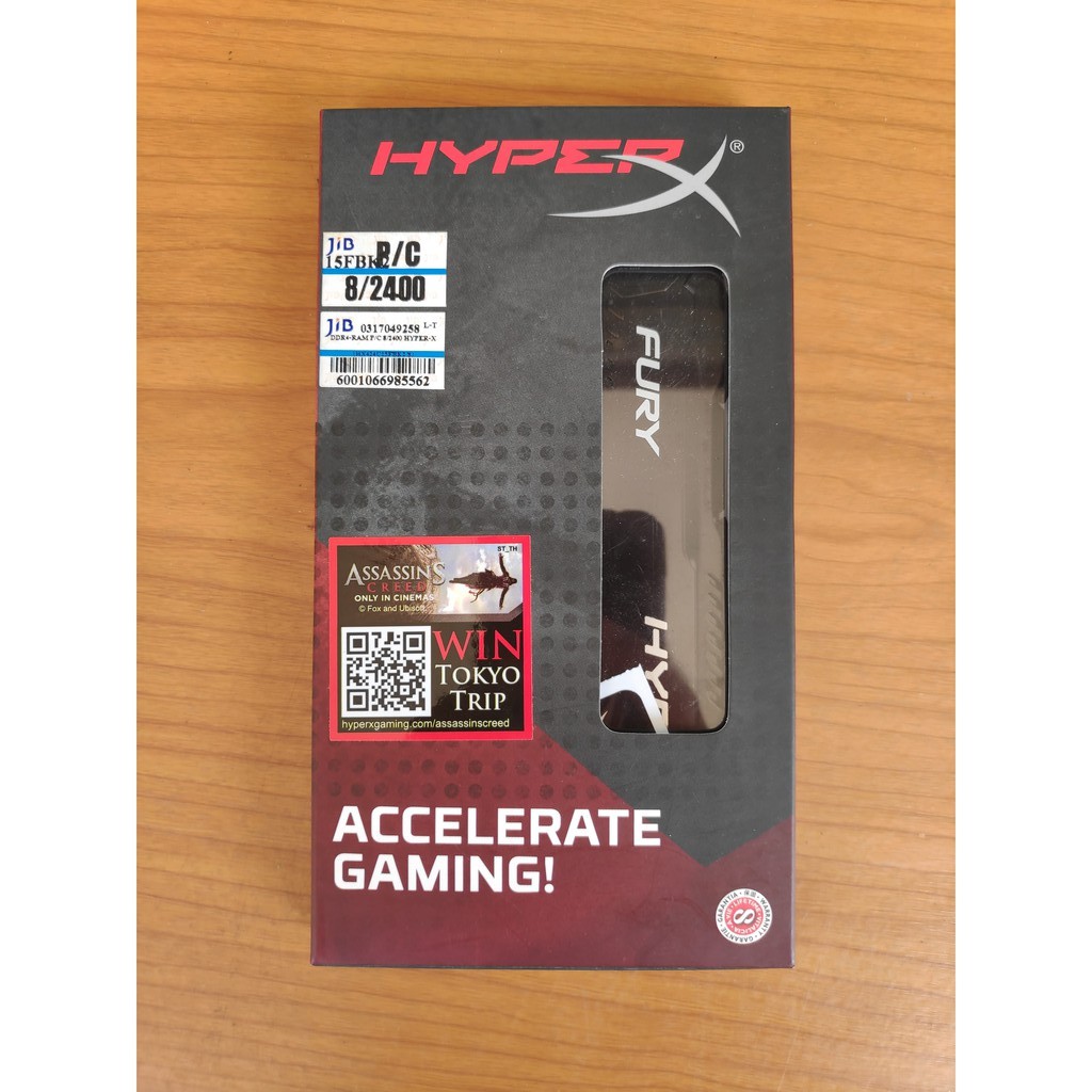 RAM PC DDR4/2400 8GB (4GB*2) Kingston HYPER X FURY สีดำ มือสอง | Shopee ...