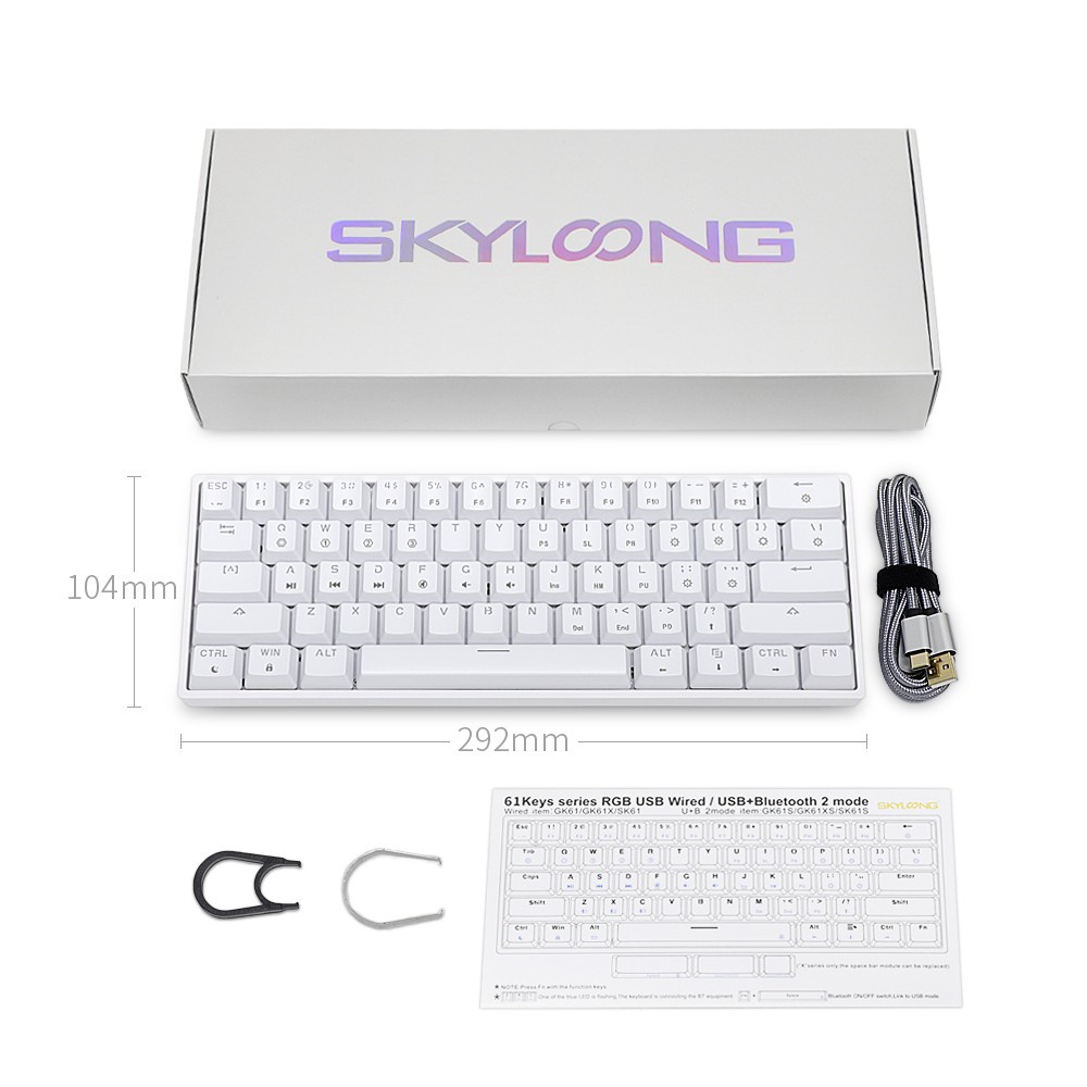 ♠☁[ENG KEYS] SK61/AK61S Skyloong คีย์บอร์ด gaming keyboard 61Keys RGB ...