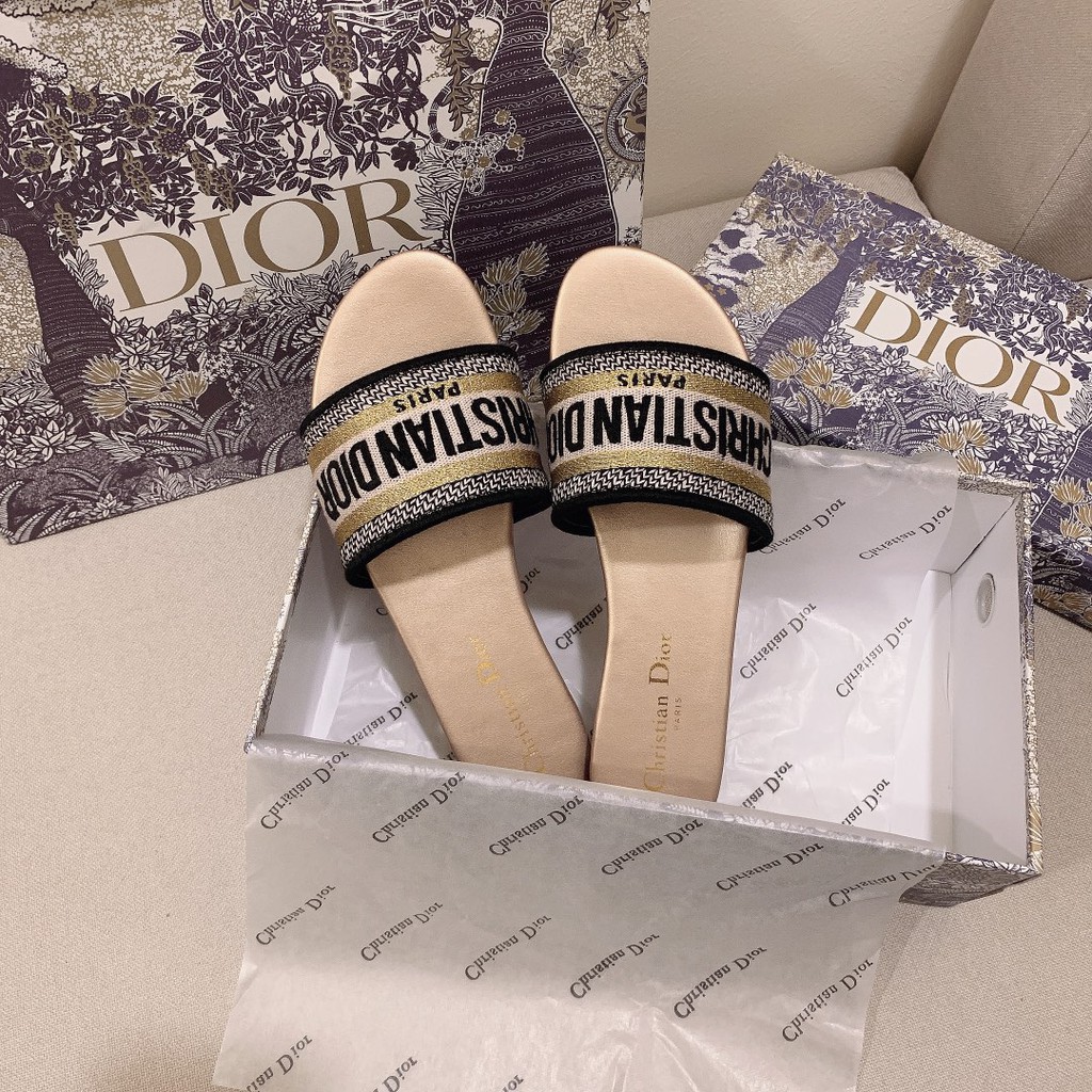 DIOR summer holiday series embroidery sandal casual flip slipper part3 ...