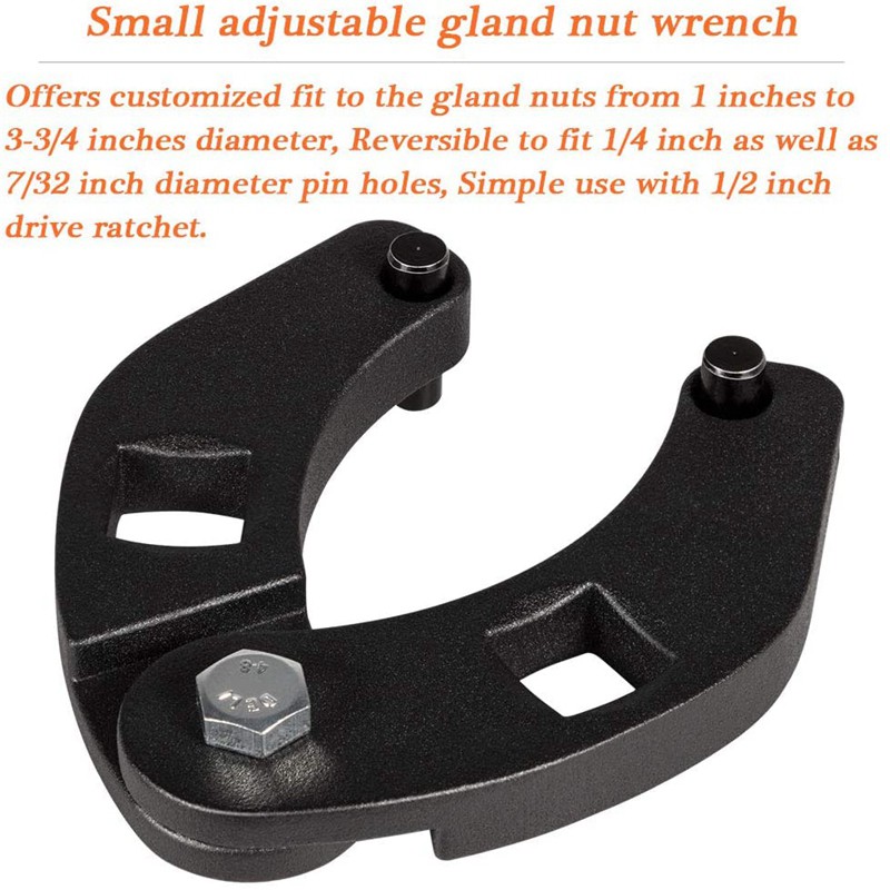 Adjustable Gland Nut Wrench 7463 Small Pin Spanner Tools for Hydraulic ...