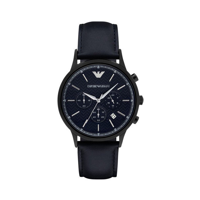 นาฬิกา DIESEL Chronograph Black Dial Black Leather Men's Watch DZ4208 ...