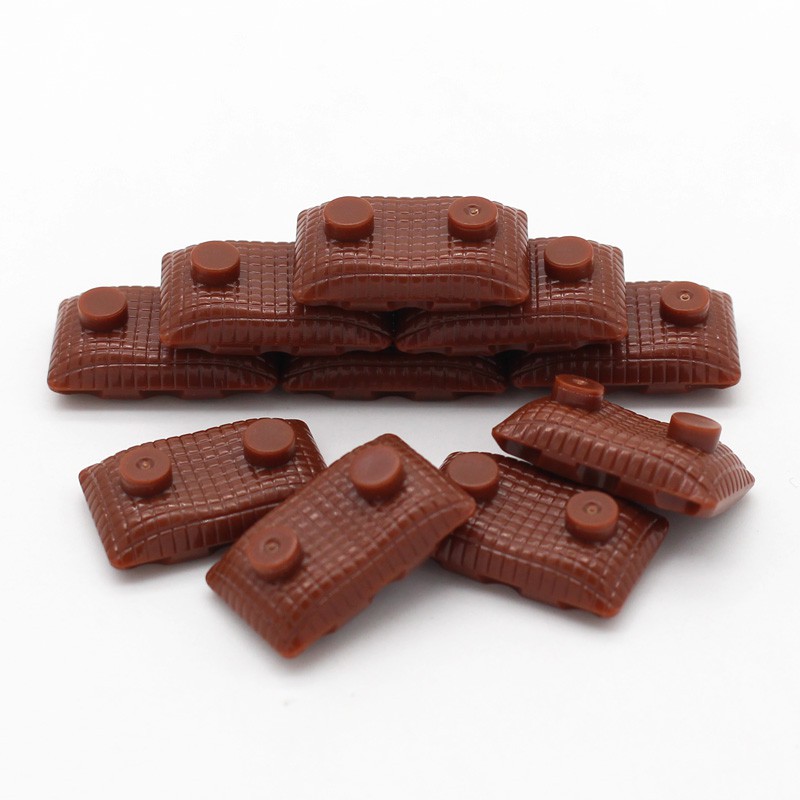 MOC Brick Military Equipment Army Sandbags DIY Enlighten Building Block ...