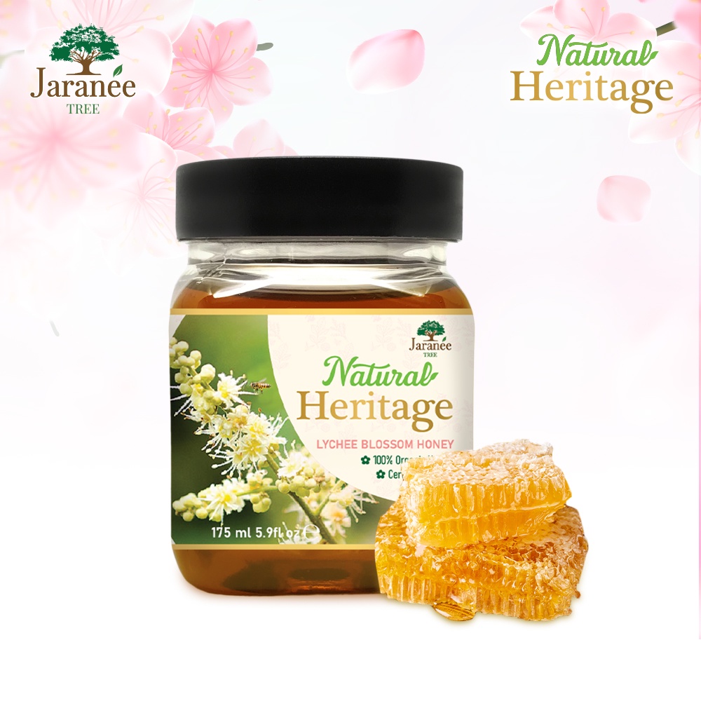 Jaranee Tree Natural Heritage Lychee Blossom Honey น้ำผึ้งออร์แกนิกแท้จากดอกลิ้นจี่ ขนาด 175 ml ...
