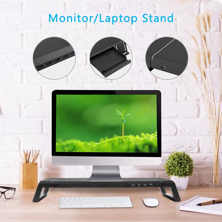 foldable RGB monitor riser stand with USB | Shopee Thailand