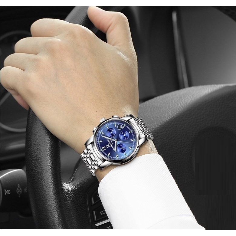 ONTHEEDGE Men Watch Date Small Dial Multifunction Waterproof ...