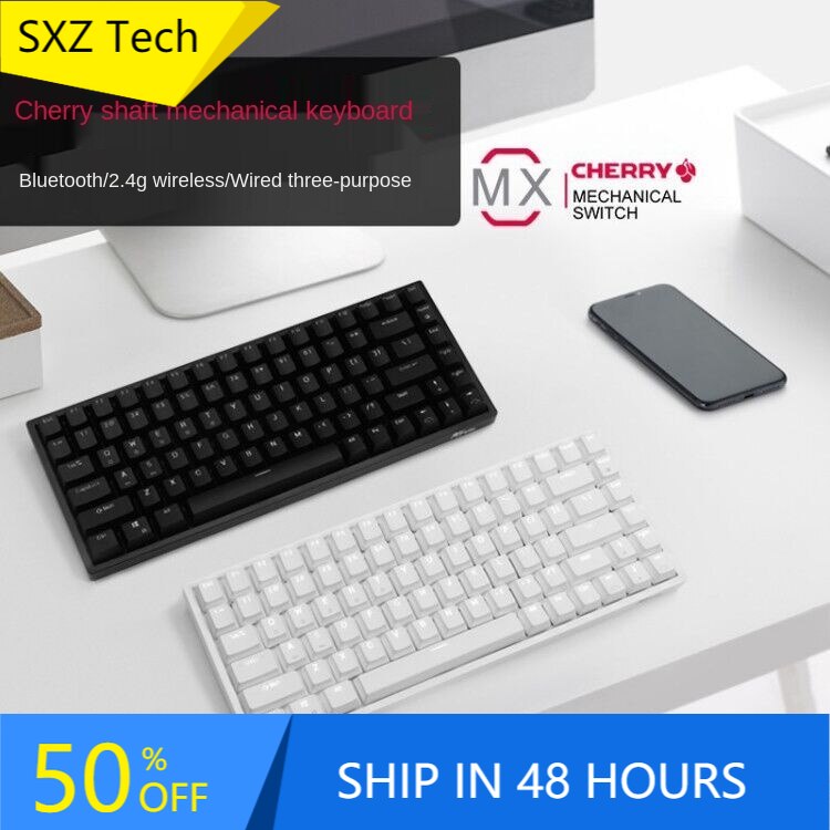 RK84 cherry MX switch keyboard แป้นพิมพ์ไร้สายบลูทูธ 2 . 4 G 3 โหมด ...