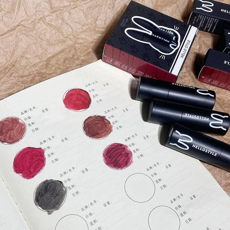 3pcs/Set Cute Rabbit Lip Glaze Shimmer Matte Velvet Lip Gloss ...