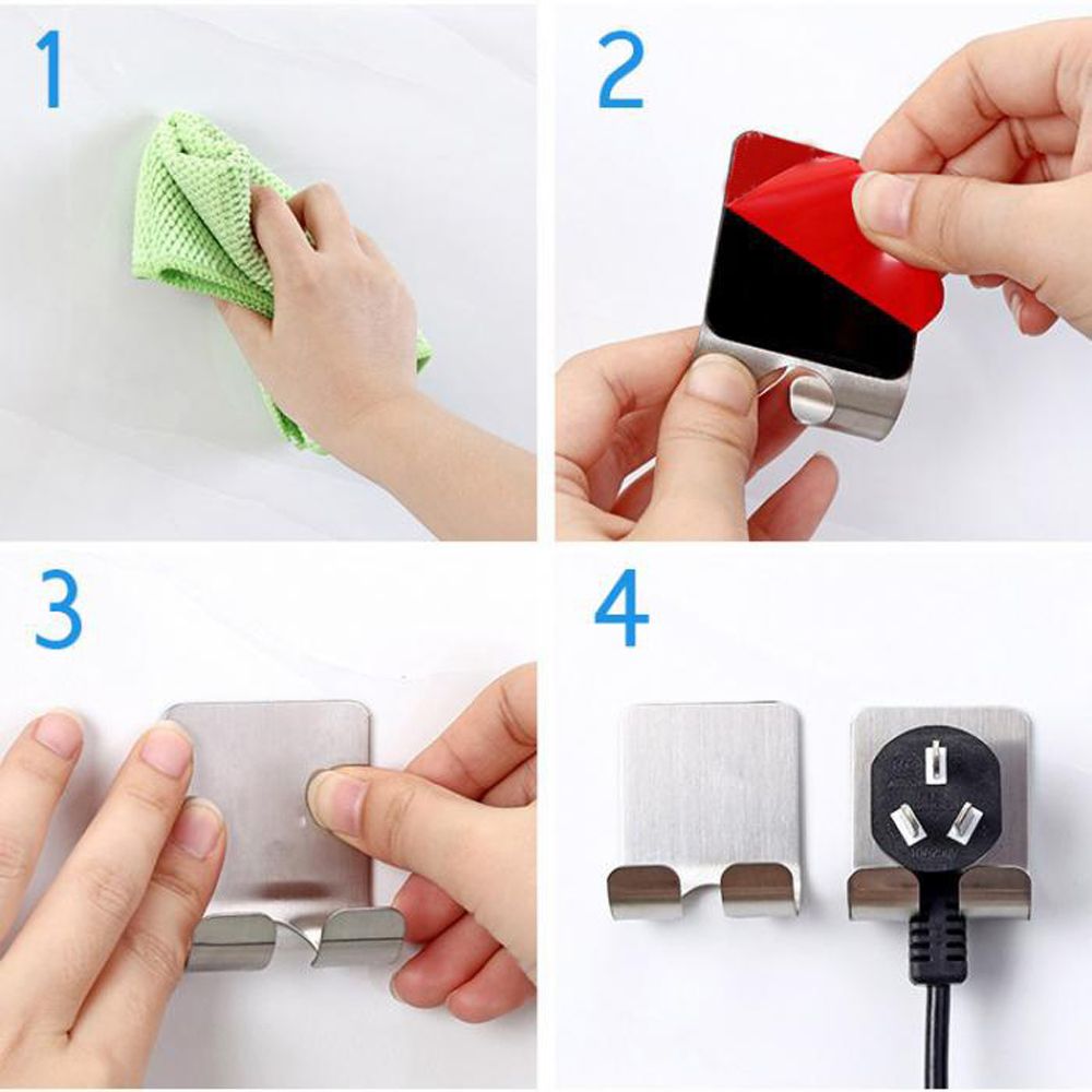 REBUY Convenient Hook Home Sundries Viscose Hooks Wall Hook Rustproof ...