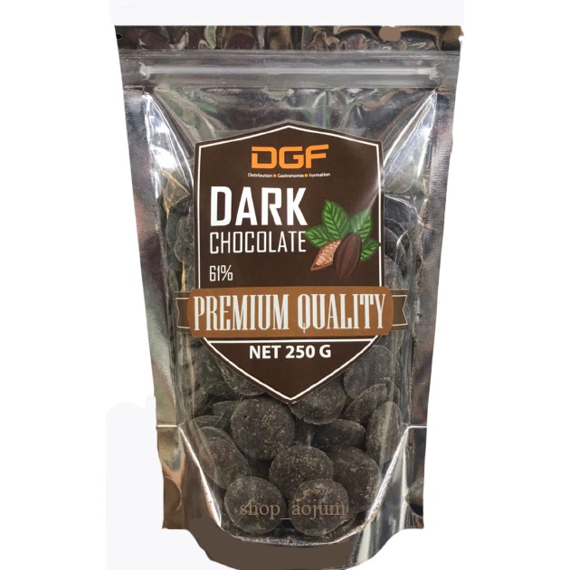 DGF DARK CHOCOLATE COUVERTURE 61% ดาร์ก ช็อกโลแลต 250 กรัม | Shopee Thailand