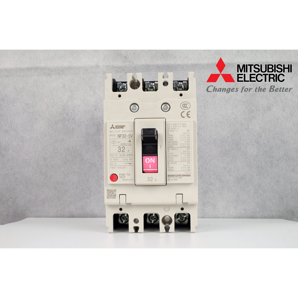Mitsubishi MCCB สวิทซ์ตัดตอนอัตโนมัติ รุ่น NF32-SV 3P 32A | Shopee Thailand