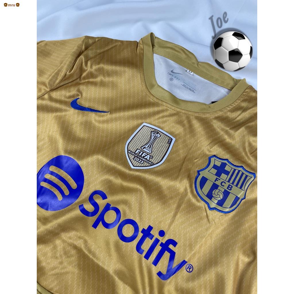 จัดส่งจากกรุงเทพชุดบอล Barcelona (Gold) เสื้อบอลและกางเกงบอลผู้ชาย ปี ...