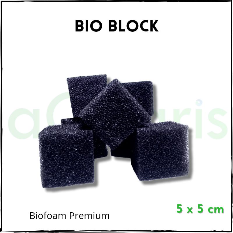 Bio BLOCK โฟมกรองบ่อน้ํา สีดํา ขนาด 5 X 5 ซม. - aquarisce.th - ThaiPick