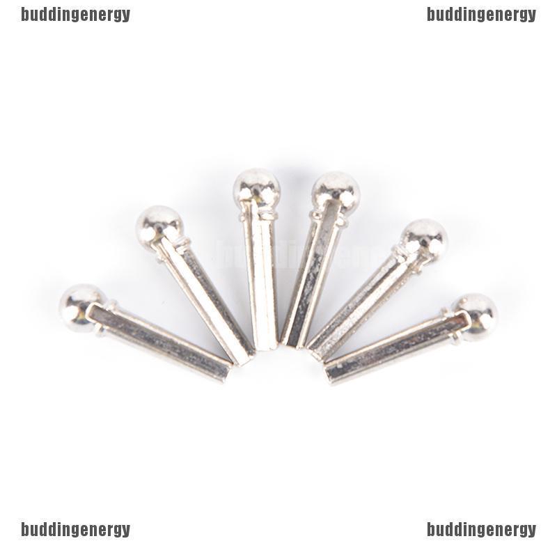 [Outdoor&Home]6pcs Metal Bridge Pin Folk Acoustic Guitar String Pin Peg ...
