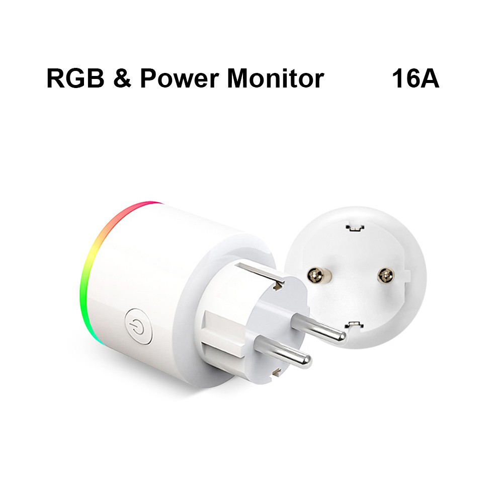 รางปลั๊กไฟ:AVATTO 16A EU RGB wifi Smart lug with ower Monitor, wifi ...