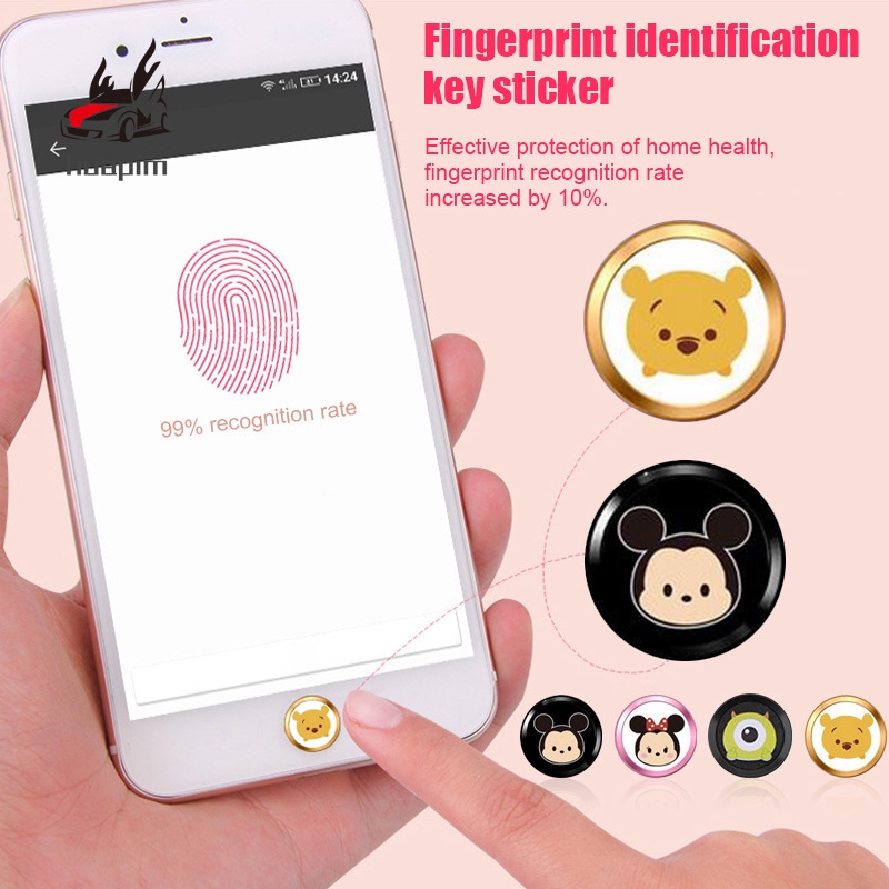 HP Button Stickers Cartoon Pattern Fingerprint Identification Key ...